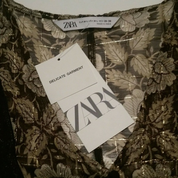 Zara | Tops | Zara Semi Sheer Caftan Top Tunic Size Ml | Poshmark